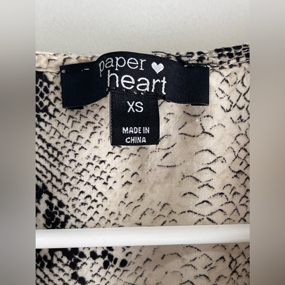 Paper Heart | Dresses | Snake Skin Print Asymmetrical Dress | Poshmark